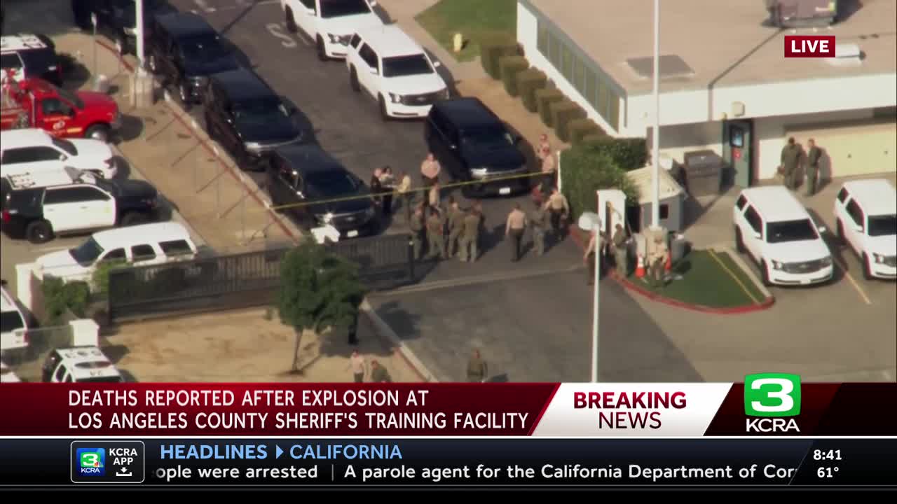 Deaths reported after explosion at LA County sheriff’s training facility