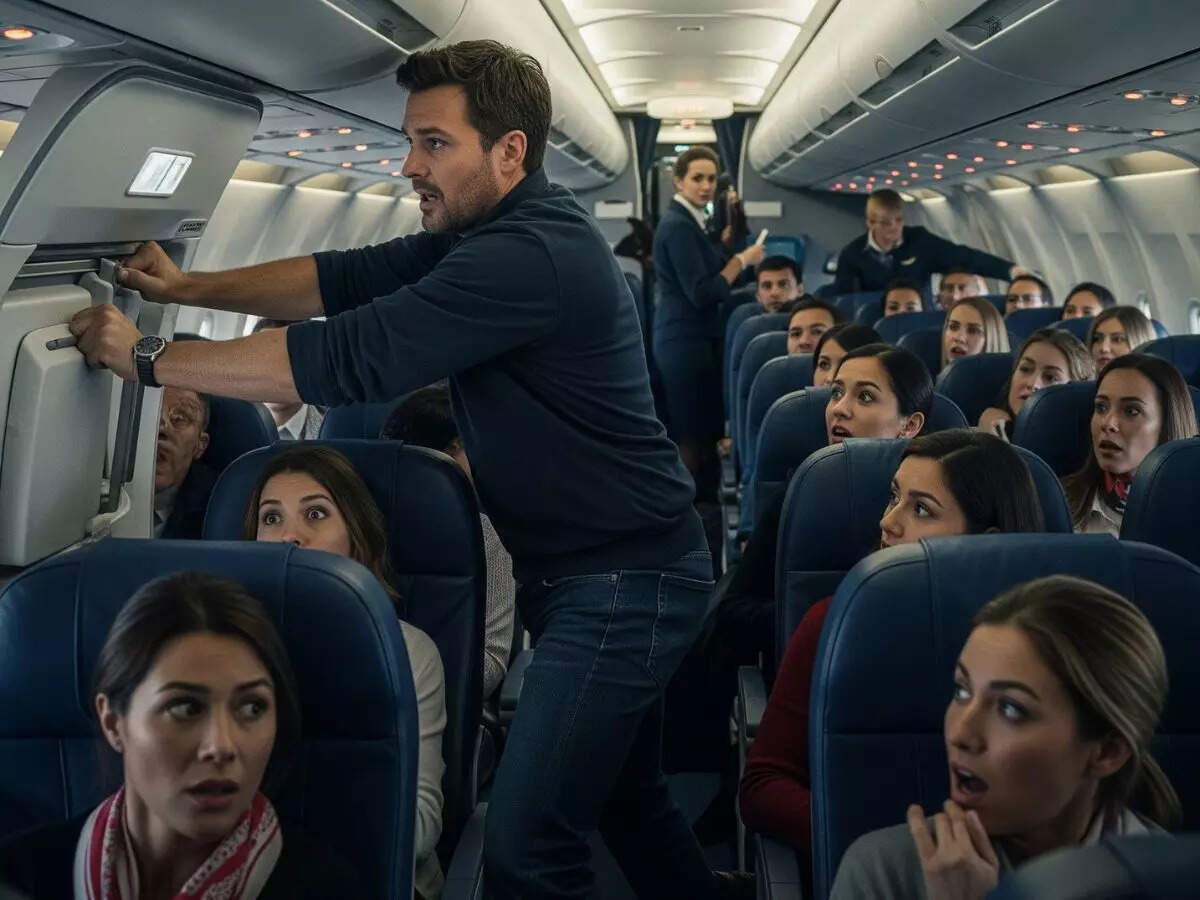 Airline passenger tries to open exit door midair, fights flight attendant