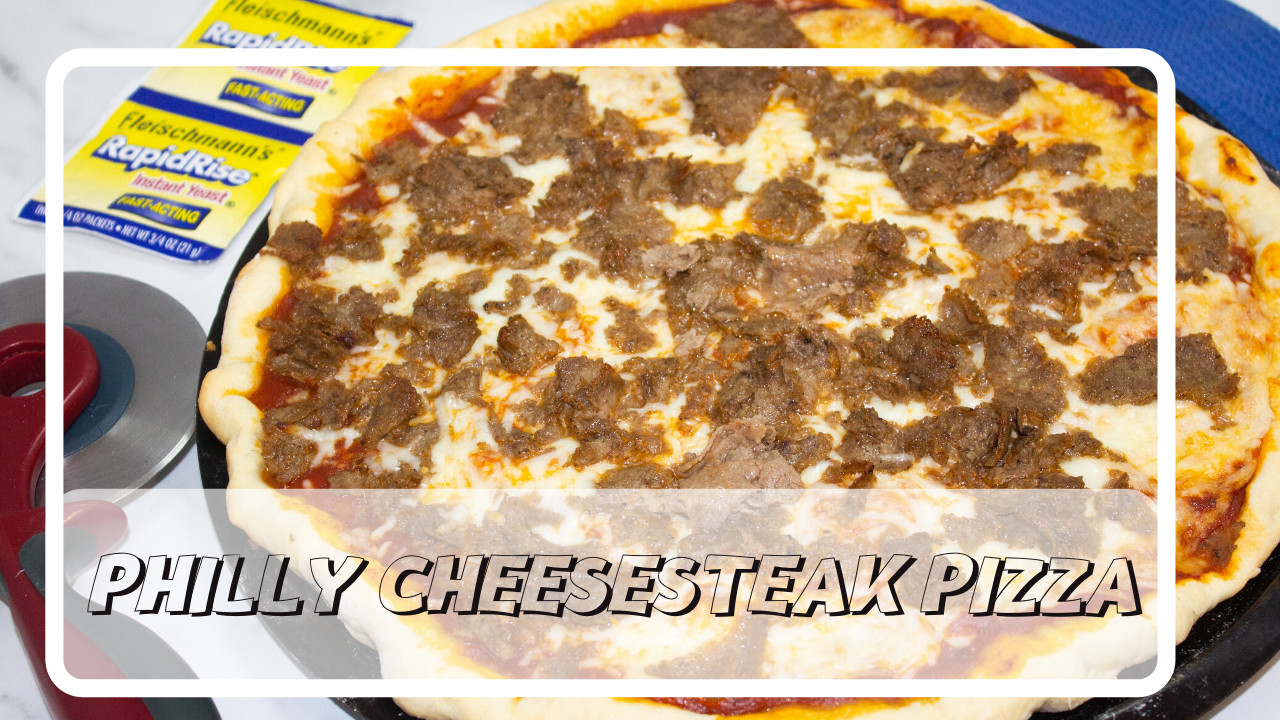 Homemade Philly Cheesesteak Pizza