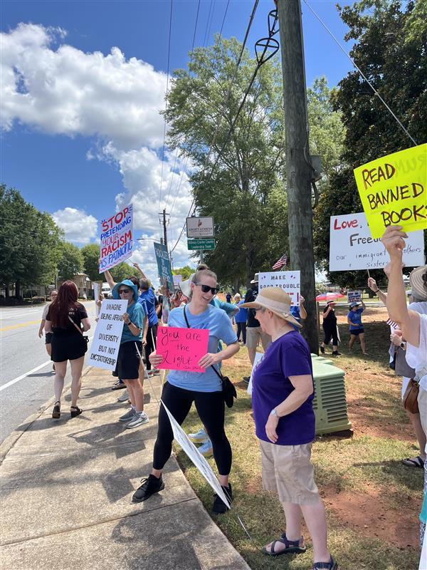 Demonstrators rally across Georgia for ‘Good Trouble Day’ in honor of ...