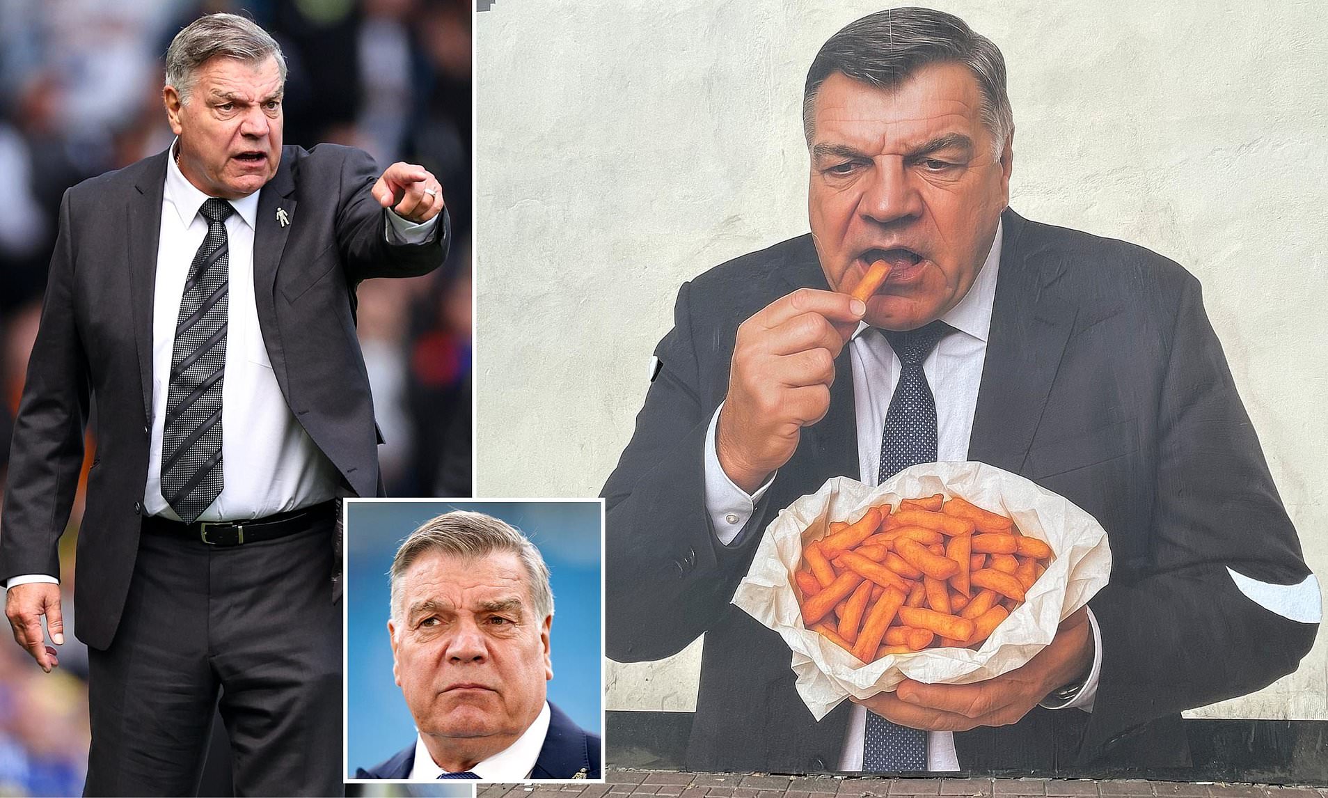 Sam Allardyce's hilarious reaction to bizarre mural of him eating chips ...