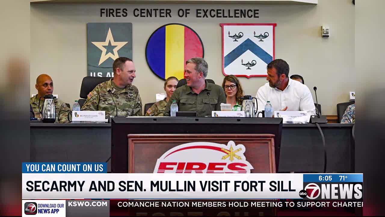 Secretary of the Army and Senator Mullin visit Fort Sill