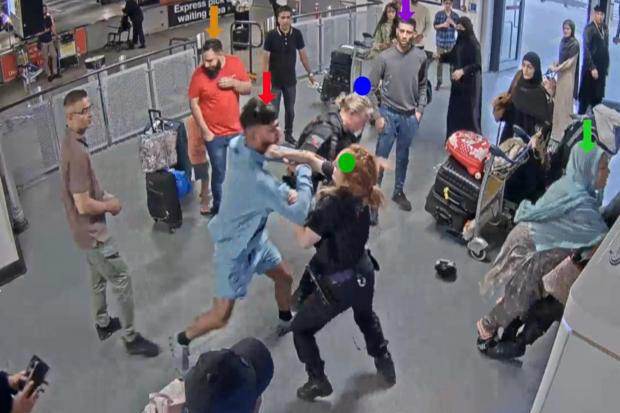 Man tells court he 'didn't know' police officers he hit at airport were ...