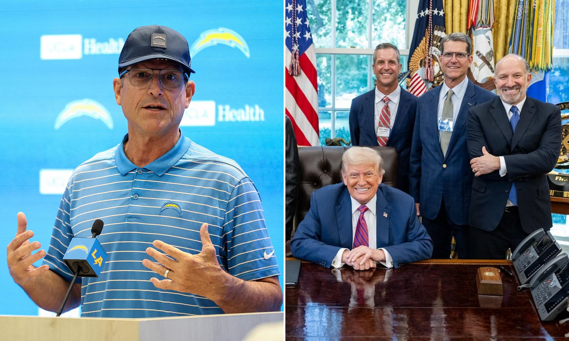 NFL coach Jim Harbaugh: I've met seven presidents... here's why Donald ...