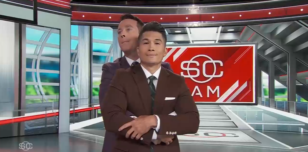 ‘SportsCenter’ anchors reenact viral Coldplay concert affair