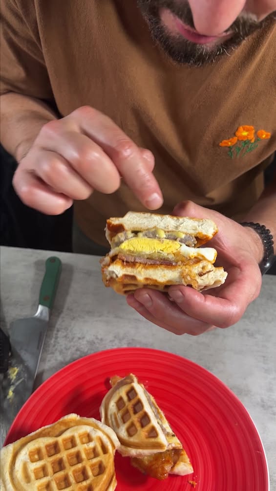 Waffle Breakfast Sandwich