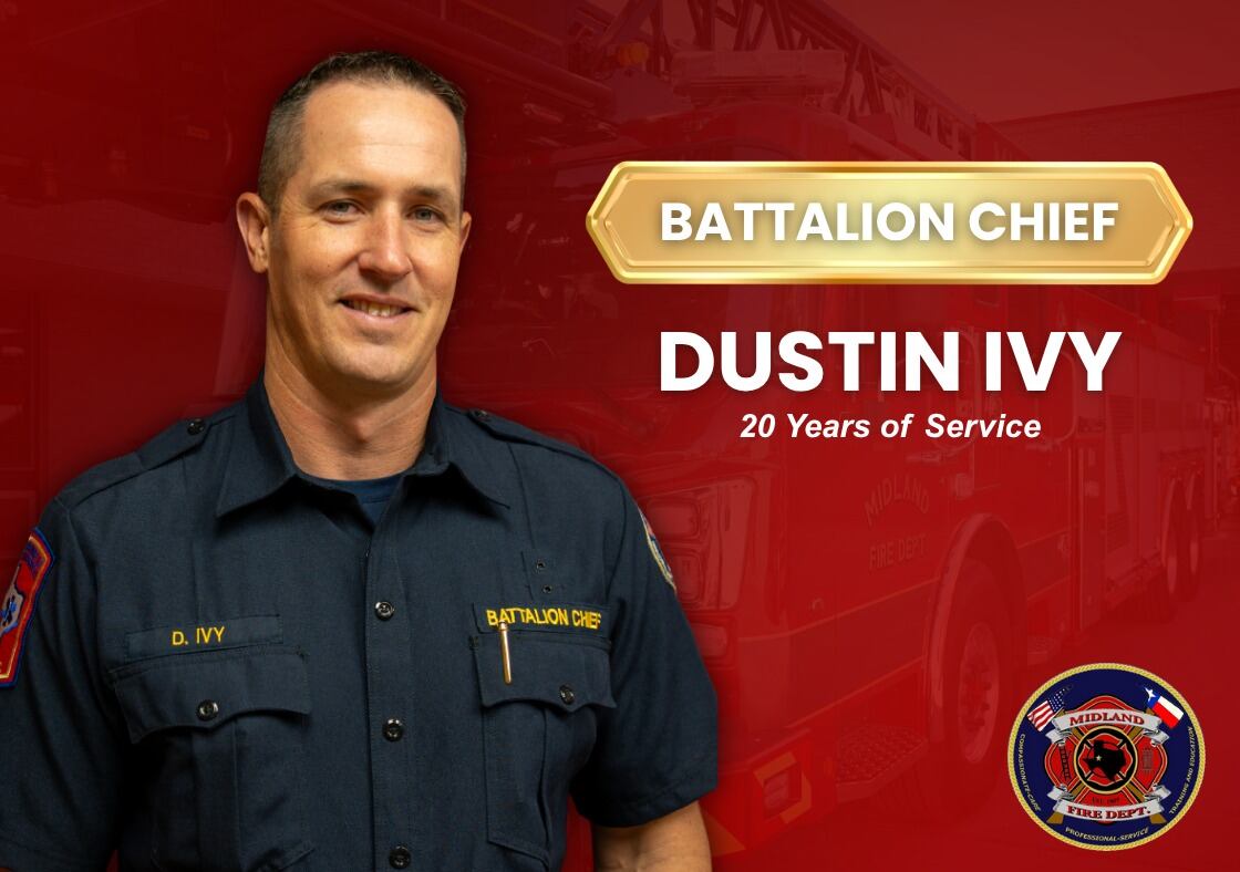 Midland Fire Department promotes firefighter to Battalion Chief