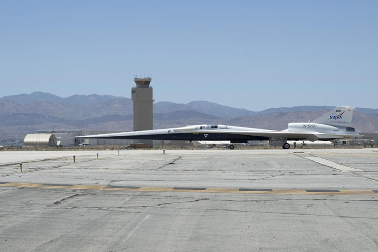 NASA's Quiet Supersonic X-59 Begins Taxi Tests Ahead of First Flight