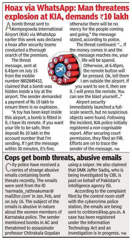 Morning bomb threat sends 40 schools, cops into tizzy in Bengaluru