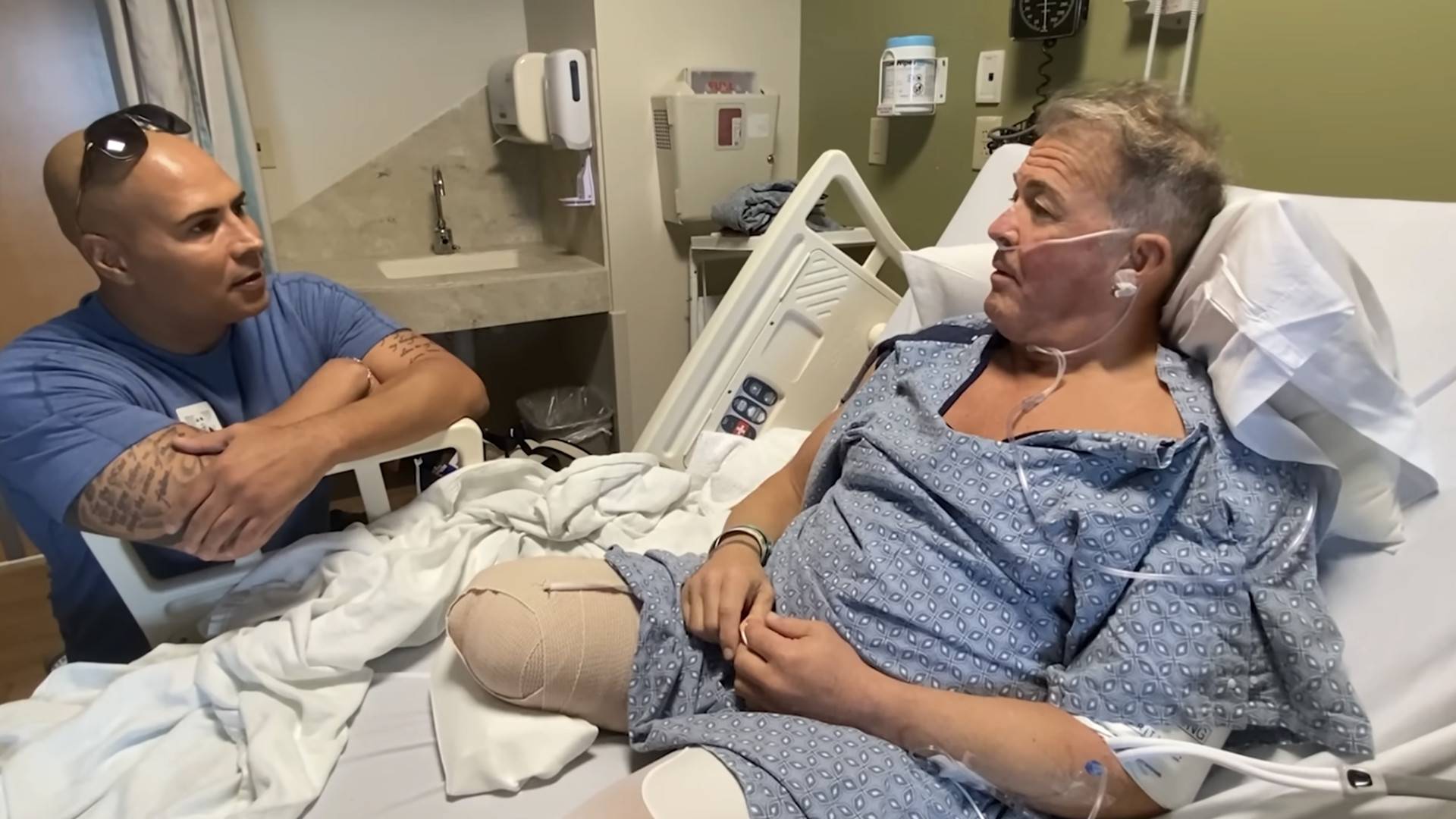 Buff Bagwell undergoes an above-the-knee leg amputation