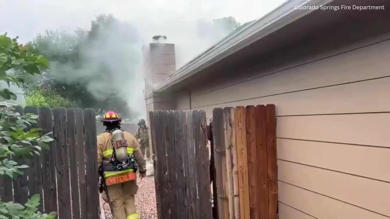 Crews knock down structure fire in Colorado Springs