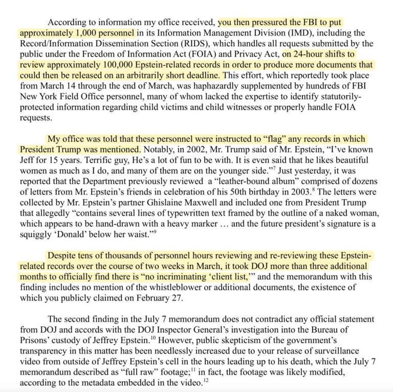 FBI deployed 1,000 agents to search Epstein files for Trump mentions ...