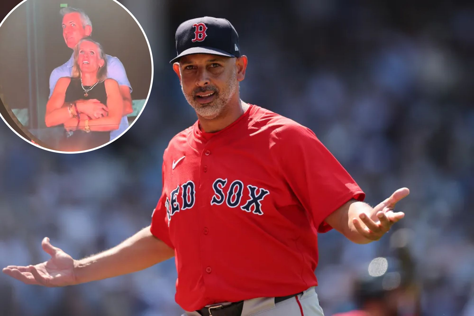 Red Sox manager Alex Cora attended viral Coldplay concert with kiss cam ...
