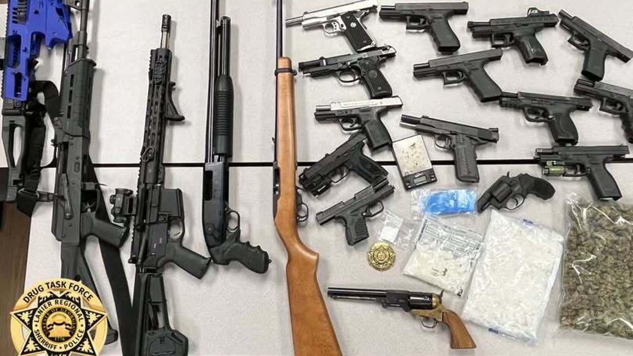 Forsyth County Drug Task Force seizes meth, firearms in felony arrest
