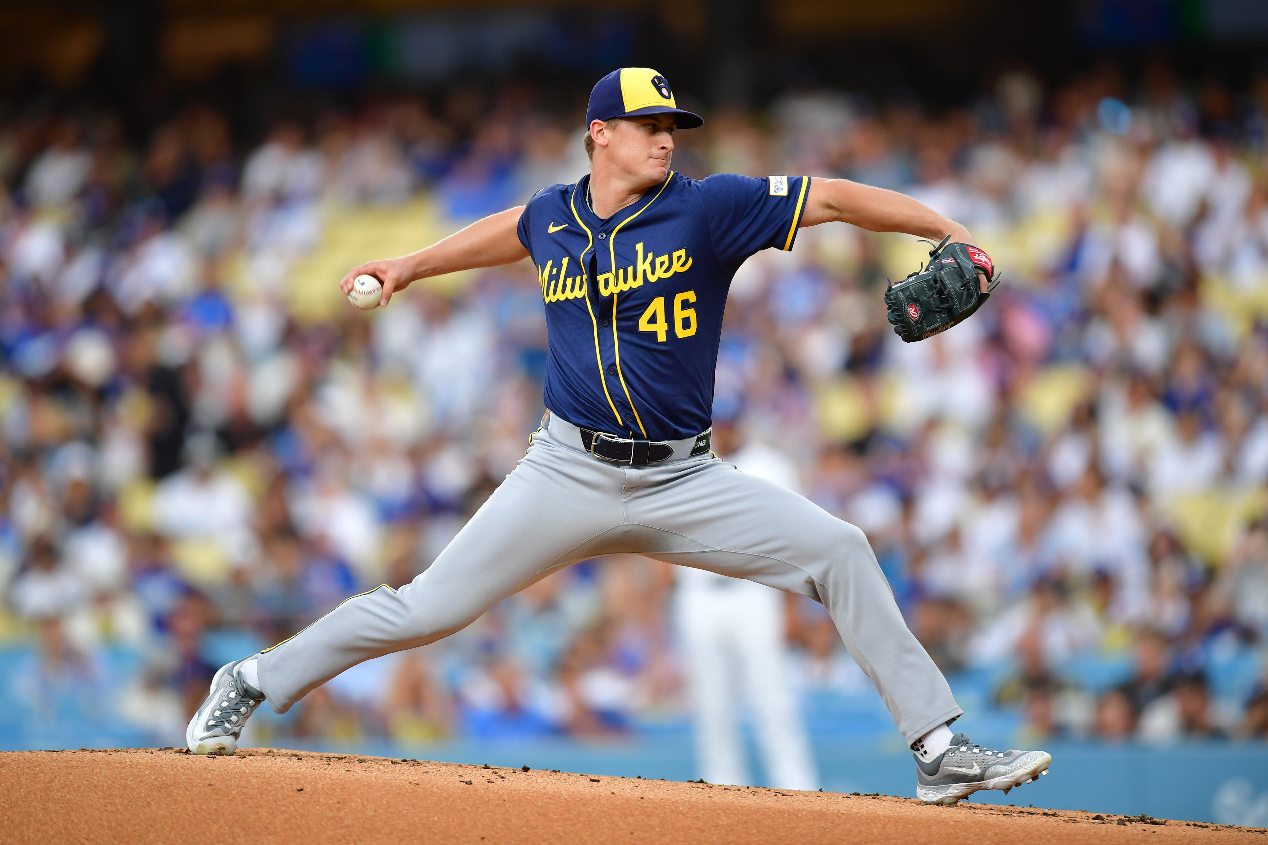 Brewers 2, Dodgers 0: Win streak moves to 8 behind Quinn Priester's ...