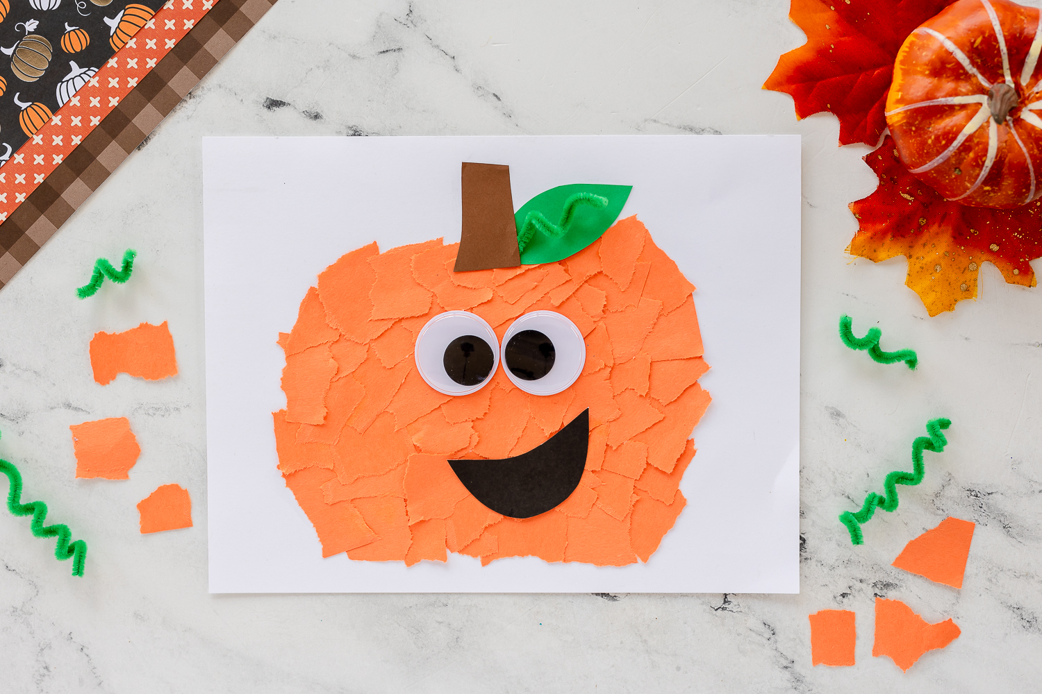 8 Easy Torn Paper Crafts Kids Won’t Stop Talking About This Fall