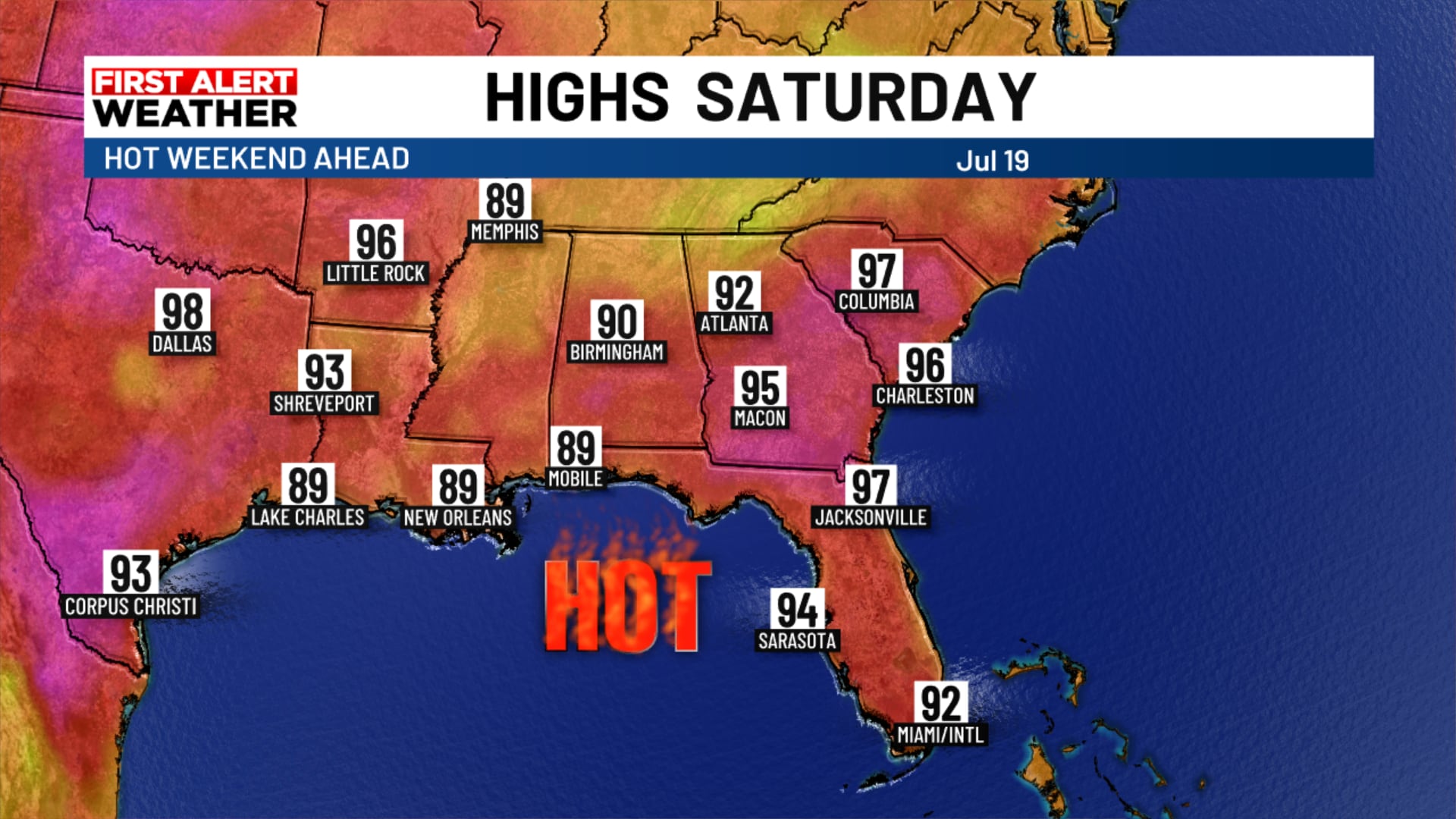 Hot, dry weekend ahead