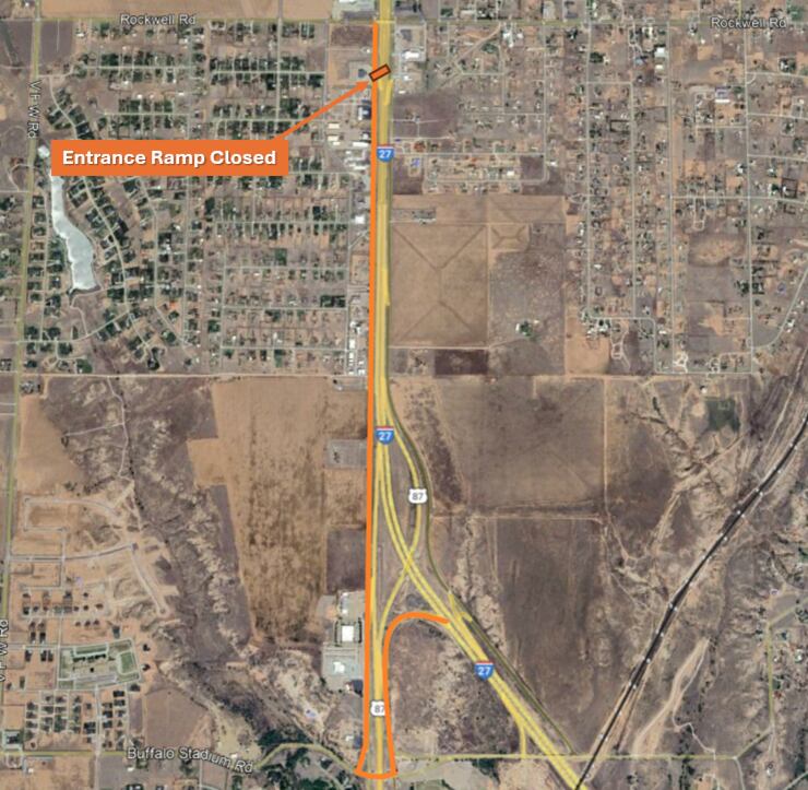 Rockwell Road ramp to southbound I-27 to close for construction