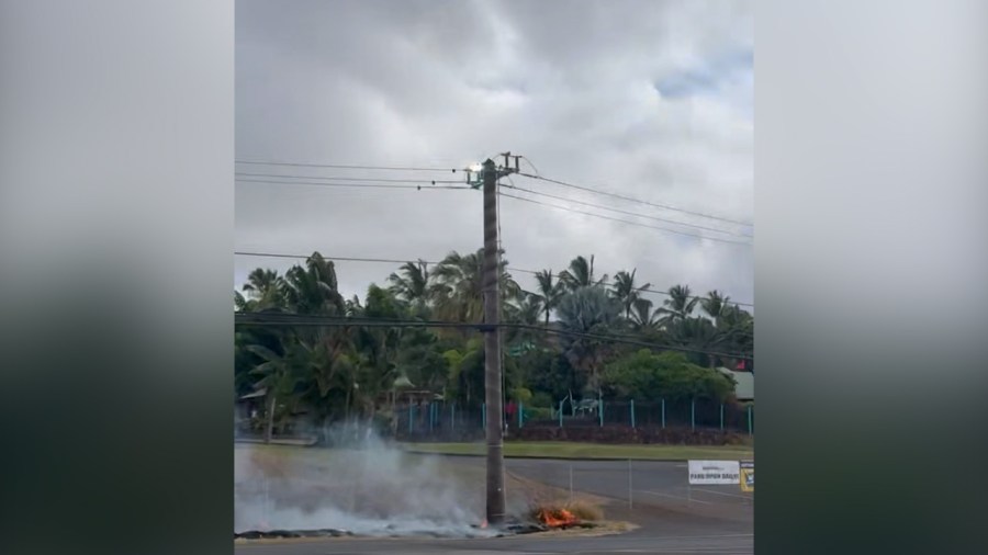 Utility pole blaze sparks wildfire concerns in West Oahu