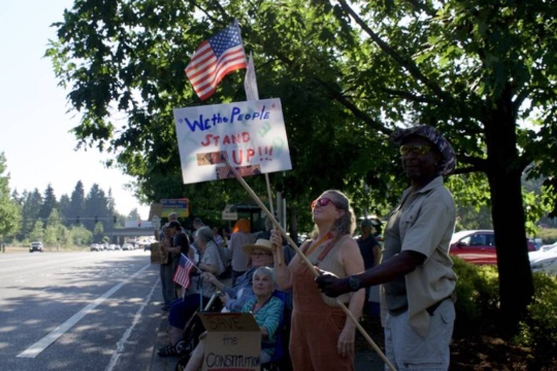 Lacey protesters cause ‘good trouble' in honor of John Lewis Day of Action