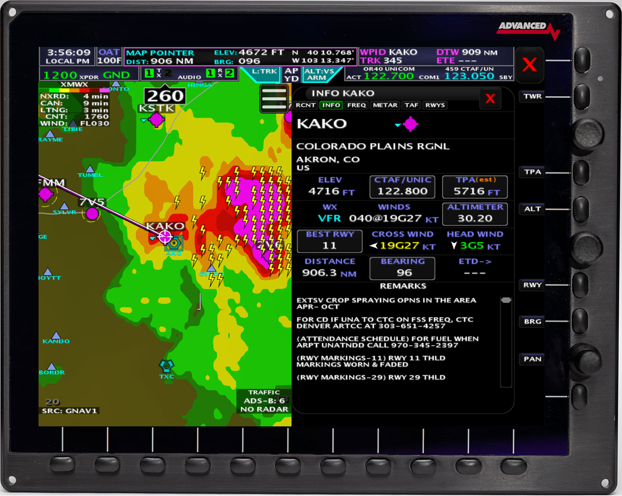 SiriusXM Aviation Wx Coming to Advanced Flight Systems