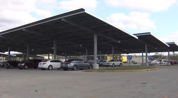 City of Decatur cuts ribbon on new solar canopies at Civic Center