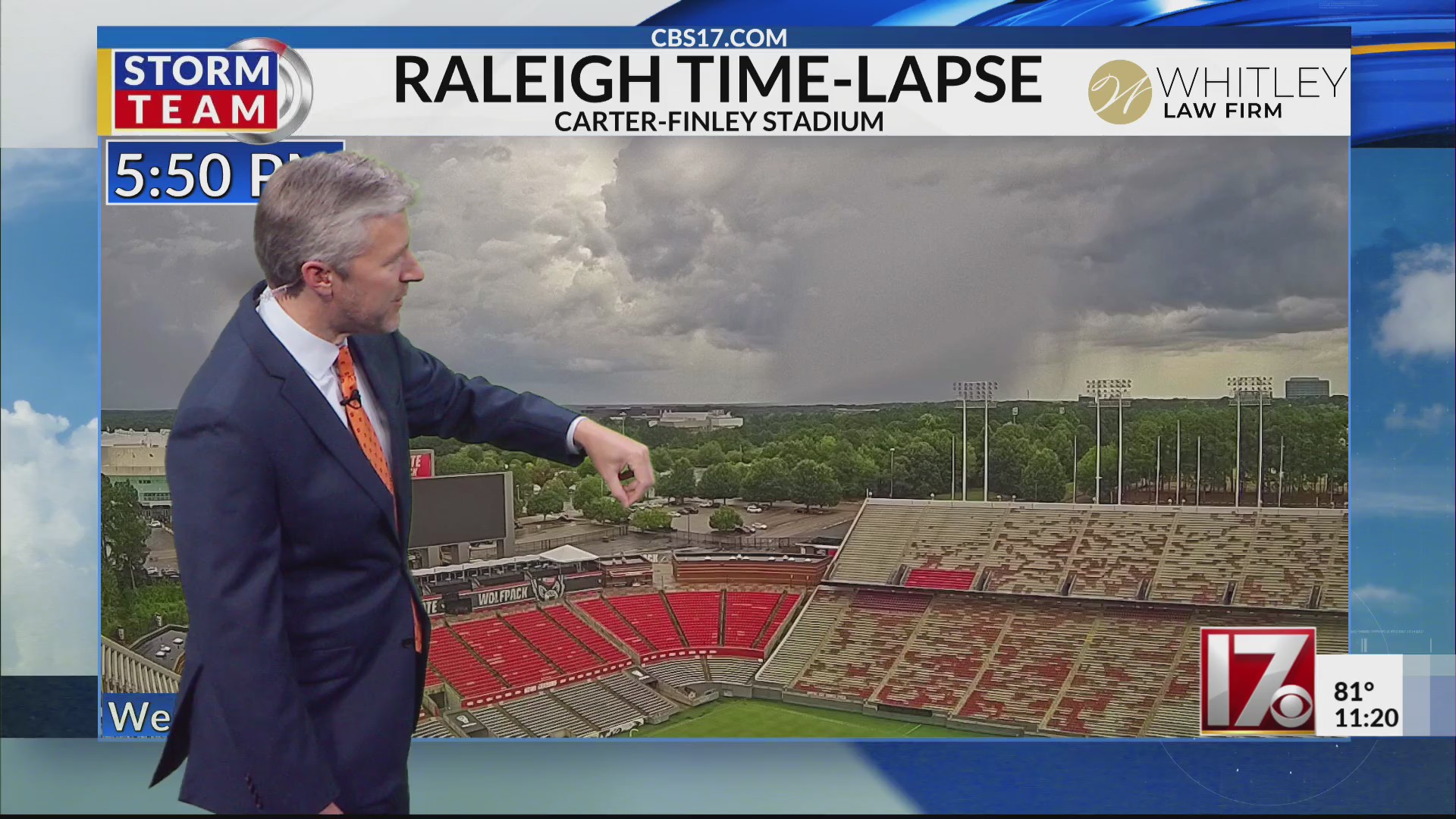 Raleigh NC Camera Captures Rain Shaft Downdraft CBS 17 Weather Wes ...
