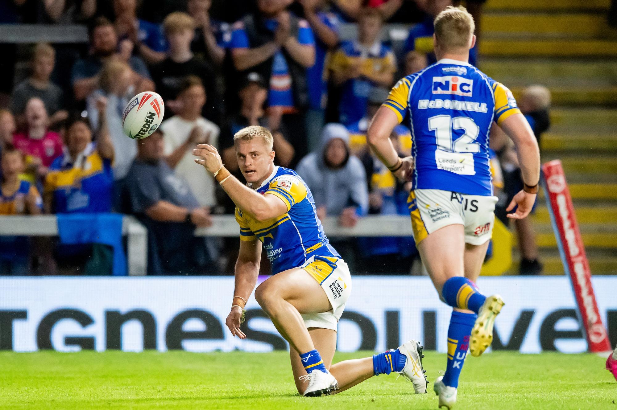 Half-time 'rocket' works as Leeds Rhinos thump Salford Red Devils ...