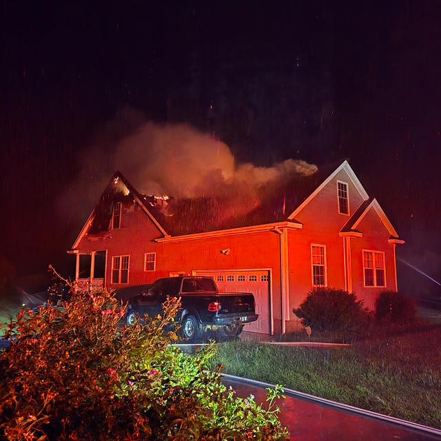 Lightning causes fire to home in Suffolk