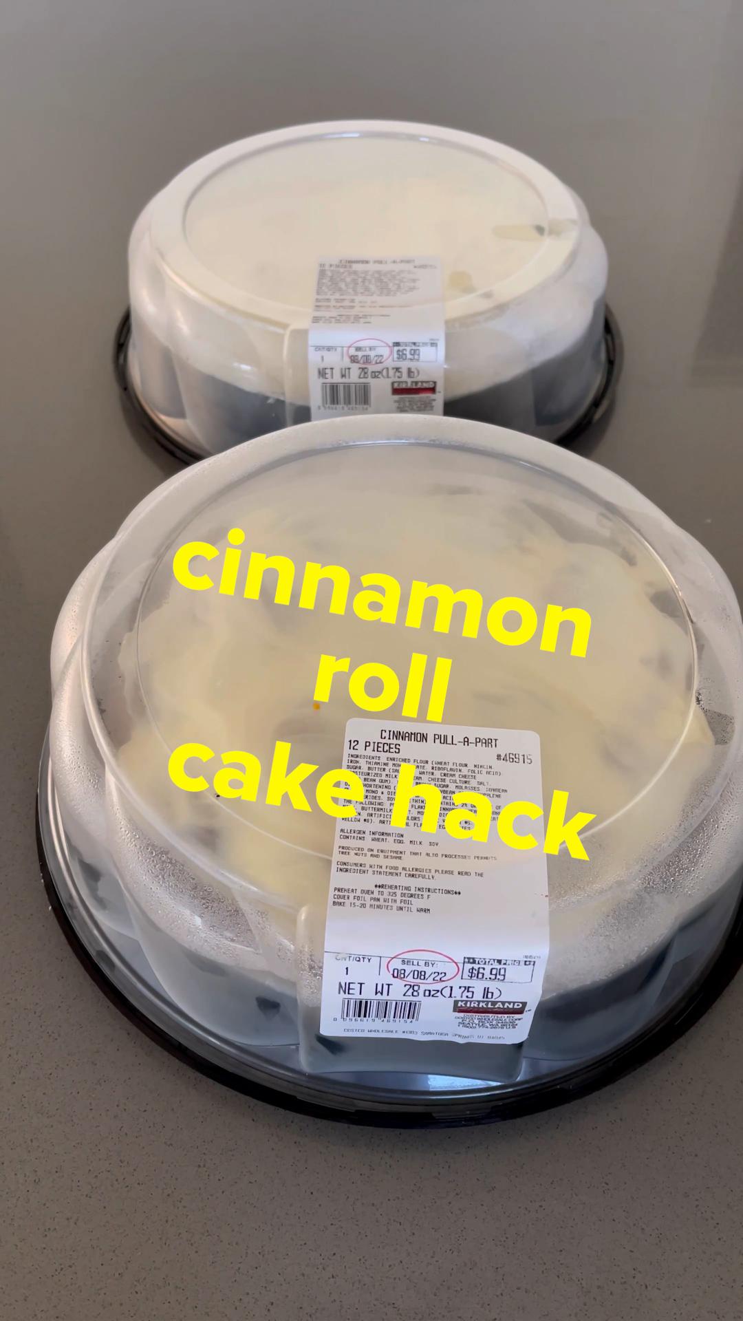 cinnamon roll cake hack
