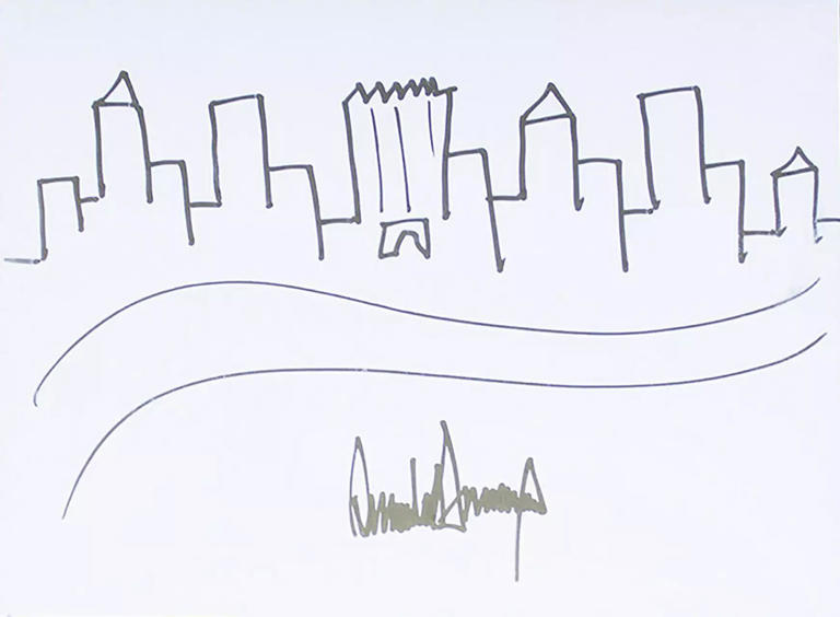 Trump says he doesn't 'draw pictures.' But many of his sketches sold at ...