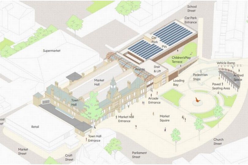 Multi-million pound market hall revamp with glass roof arcade gets the ...