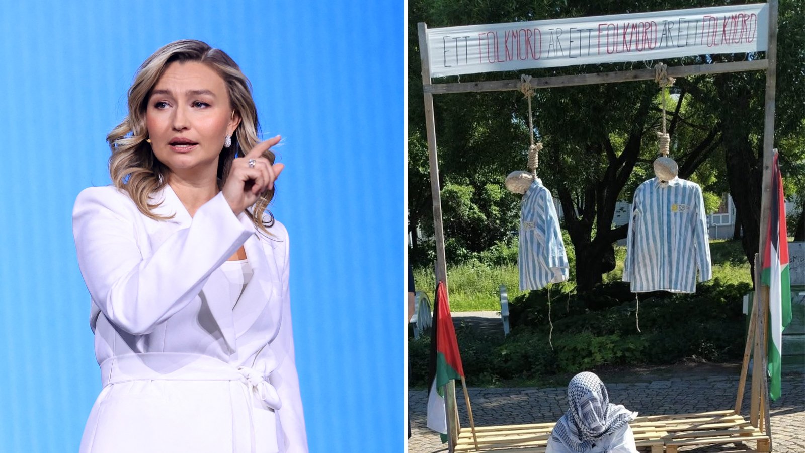 Sterke reaksjoner: Dukker med davidstjerne hengt i Umeå