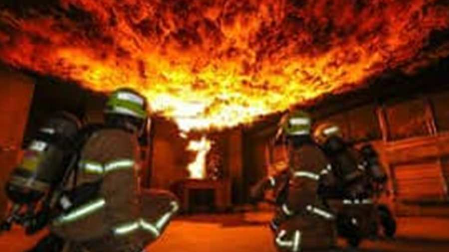 Massachusetts firefighters train with flashover simulator in Huntington