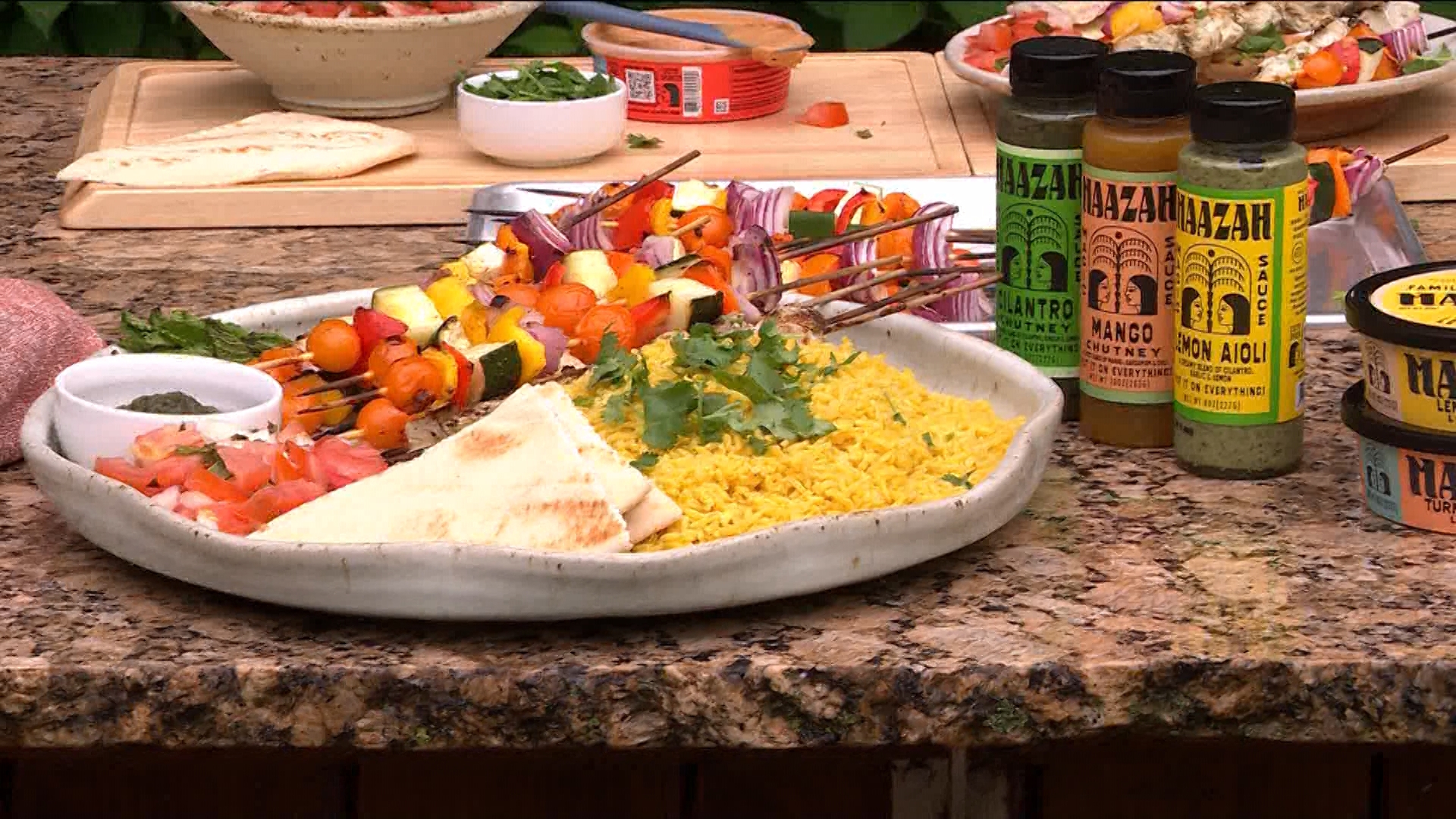 Maazah founders share recipe for grilled chicken kabobs