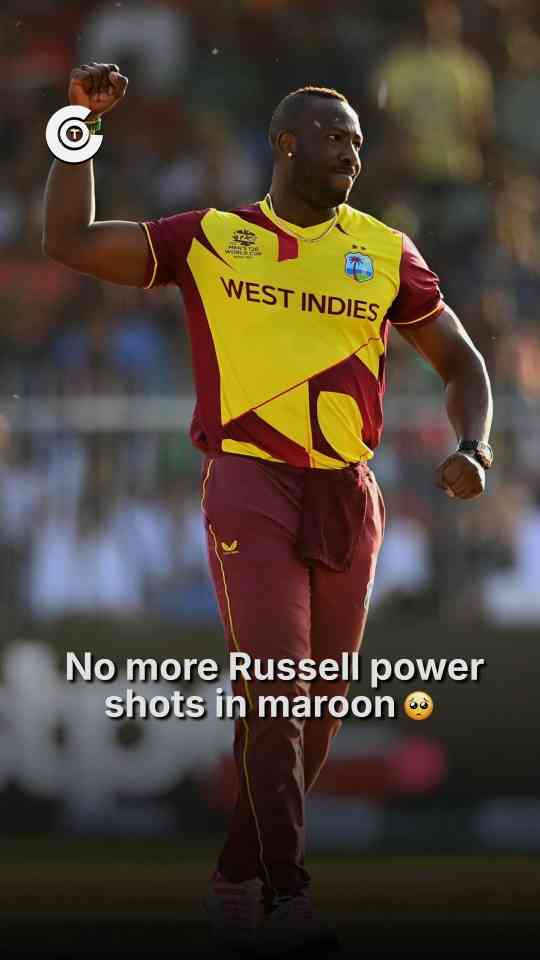 No more Russell Mania in Maroon!😢🏏 West Indies won't be the same ...