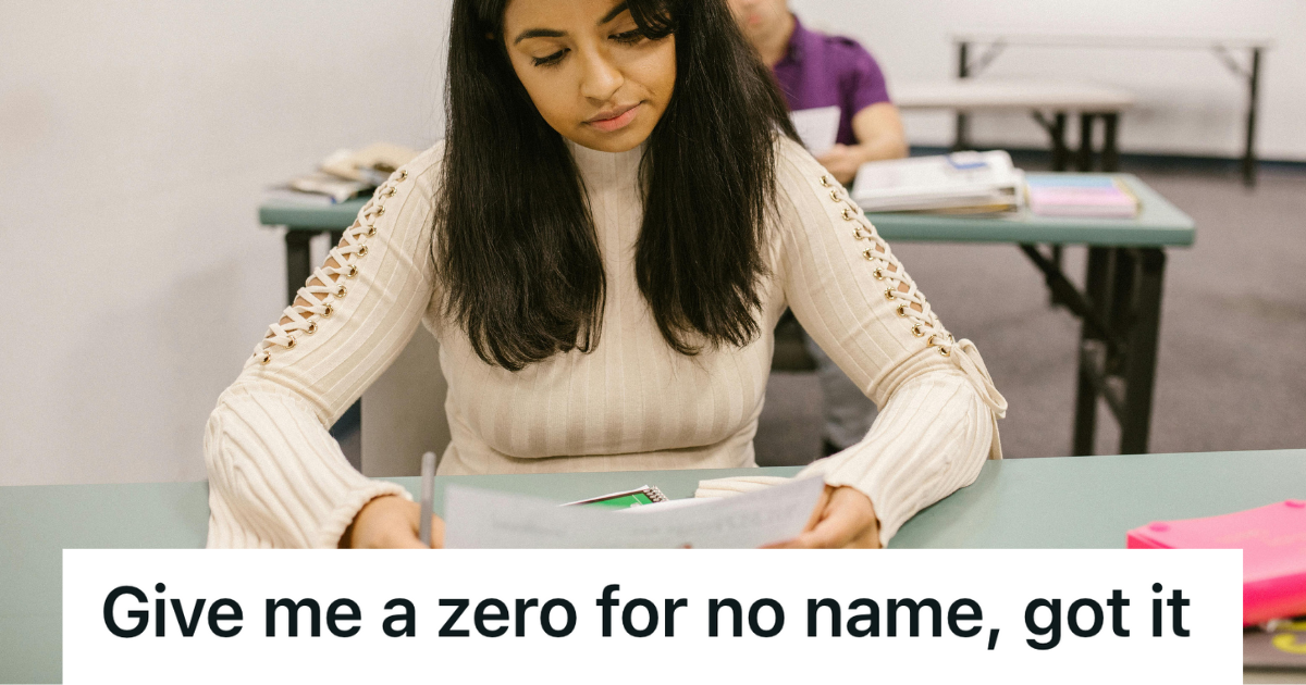 She Forgot To Write Her Name On Her Paper So Her Teacher Gave Her A ...