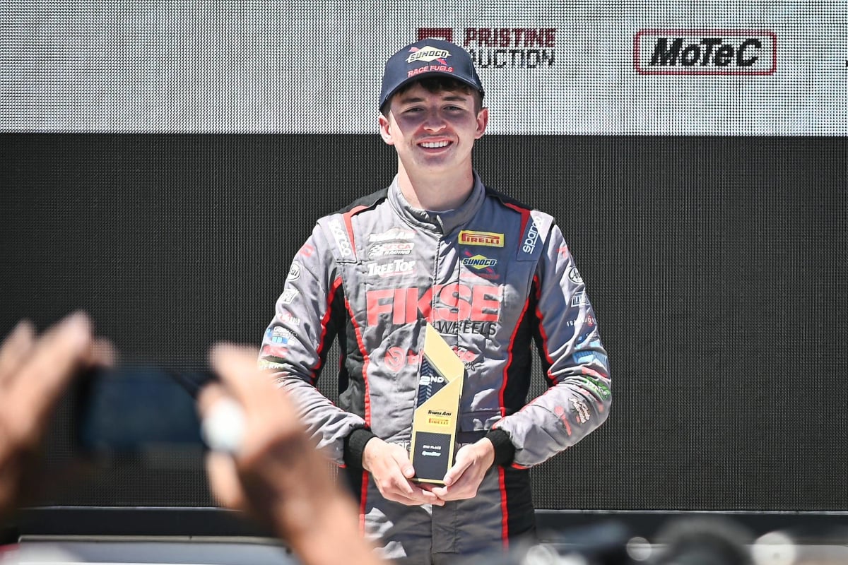 Teenager escapes terrifying fire after race car crash