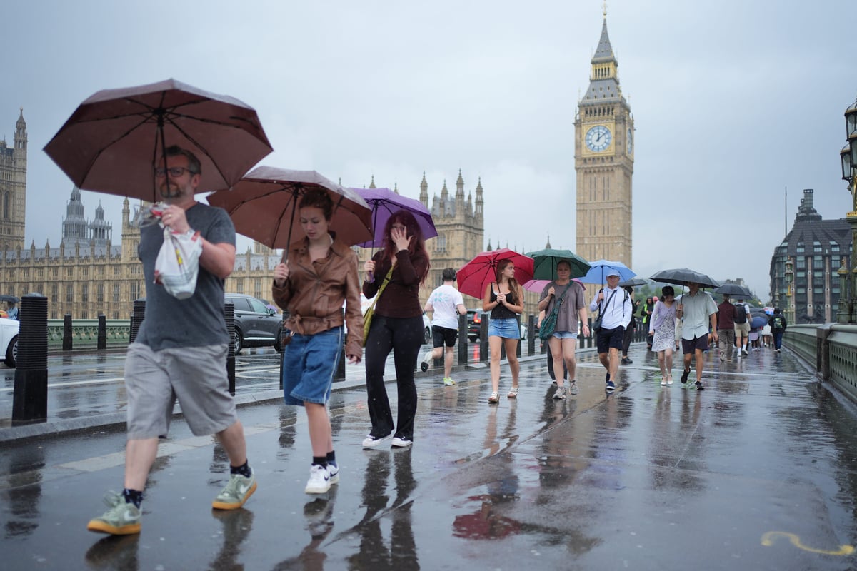 UK set for downpour as half a month's rain forecast for just four days