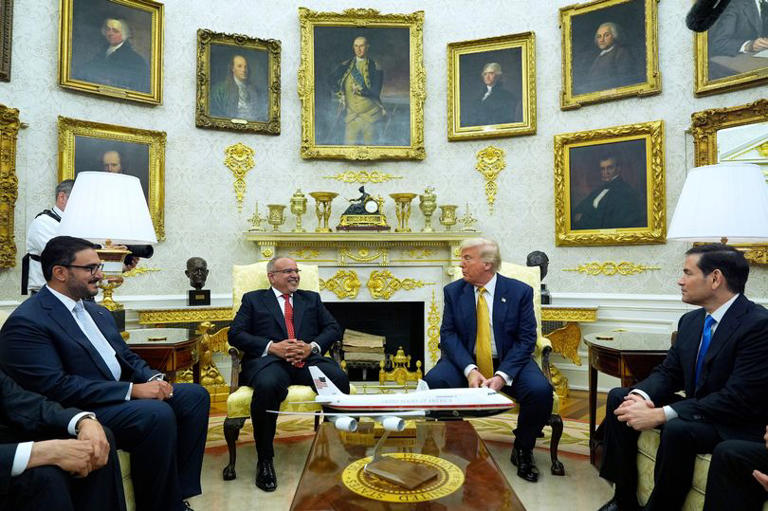 Trump continues to add more gold to Oval office six months into his ...
