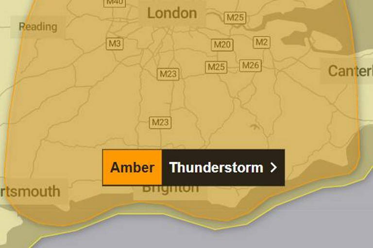 Met Office 'danger to life' amber rare amber weather warning issued