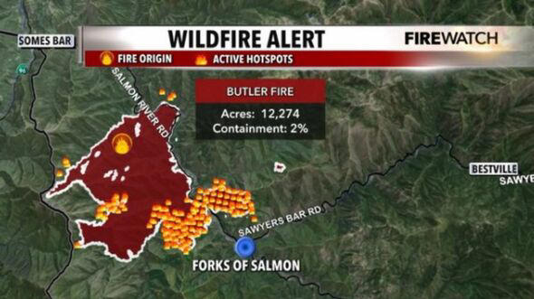 California wildfire emergency as blaze jumps river and entire town ...