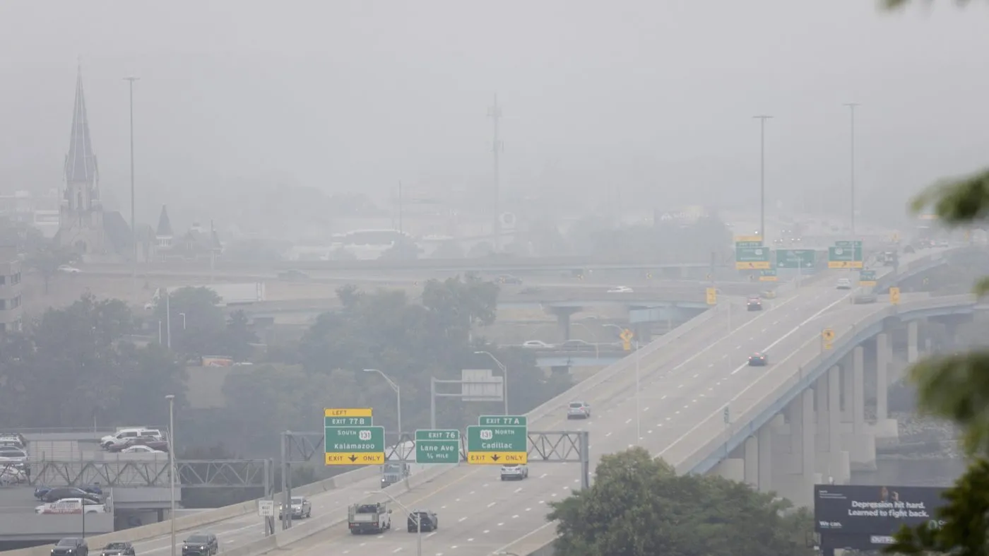 Detroit Air Quality Danger Because Of Canadian Wildfire Smoke
