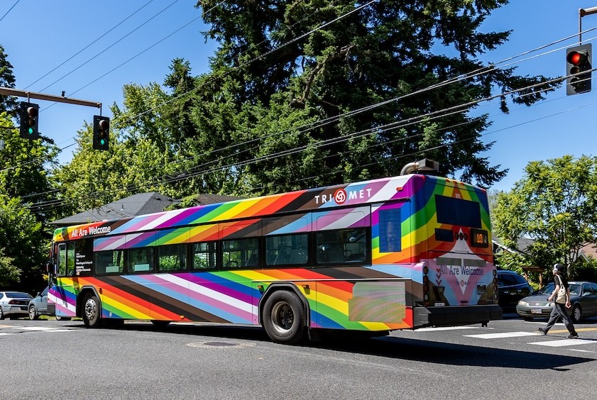 Rainbow TriMet bus to join Pride Parade on Sunday
