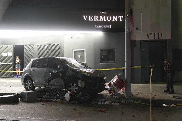 28 injured after driver plows into crowd at Hollywood night club ...