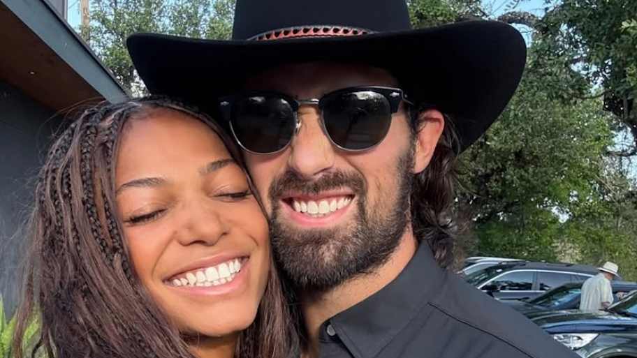 Olympic champ Gabby Thomas has casual bikini flex next to fiancé ...