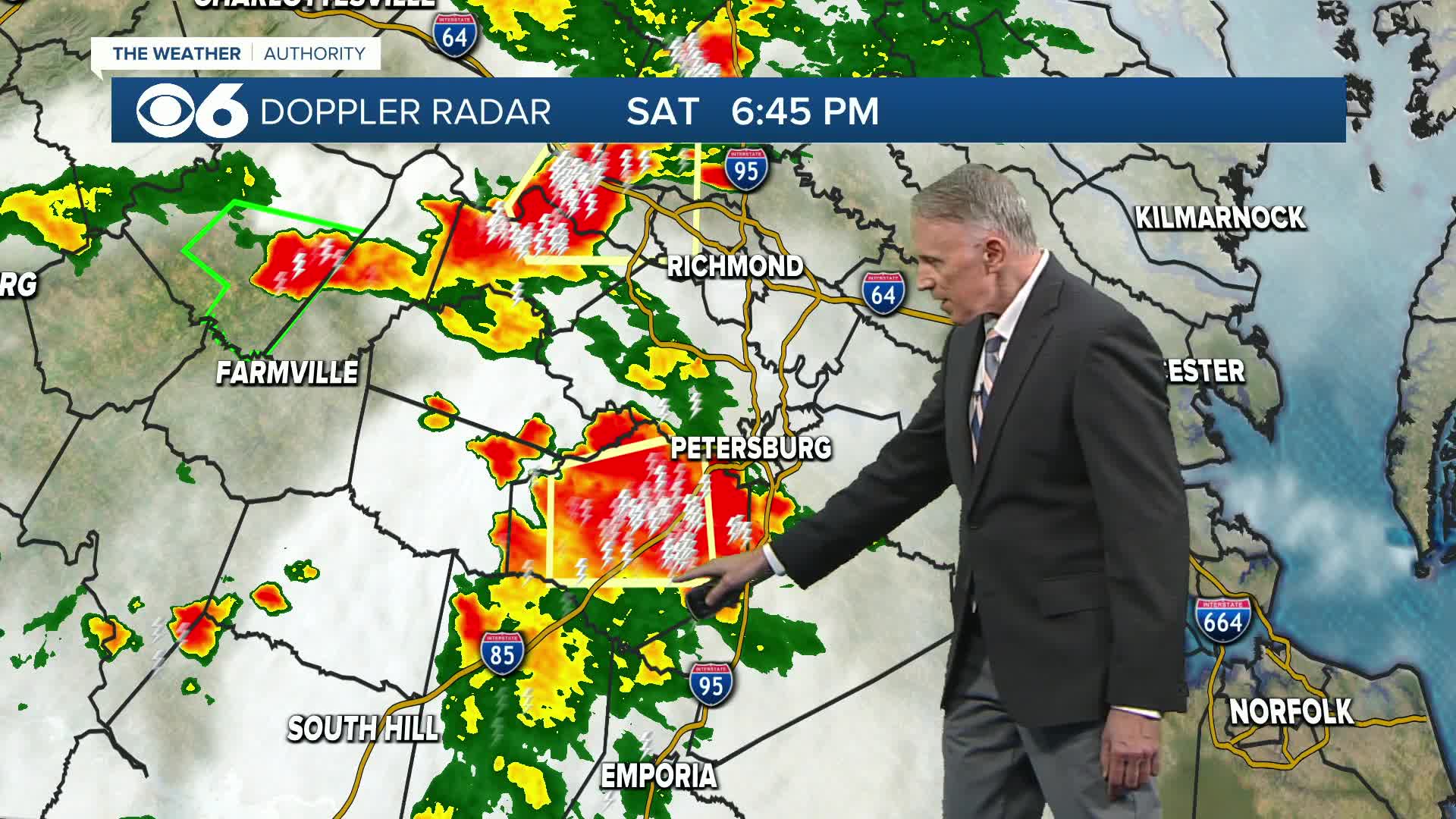 Tracking severe storms in Virginia Saturday evening (6:45 p.m. Update)