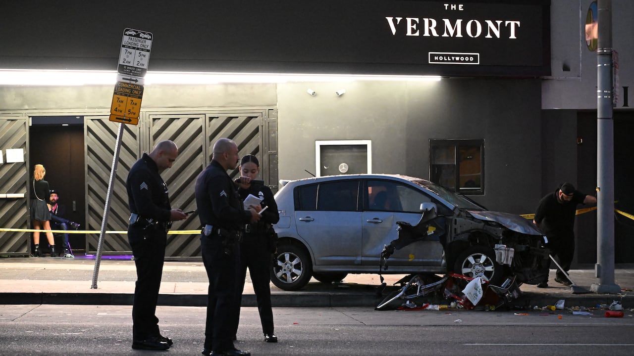 Many people injured in L.A. after car hits crowd near nightclub