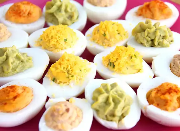 Deviled eggs, 4 variations