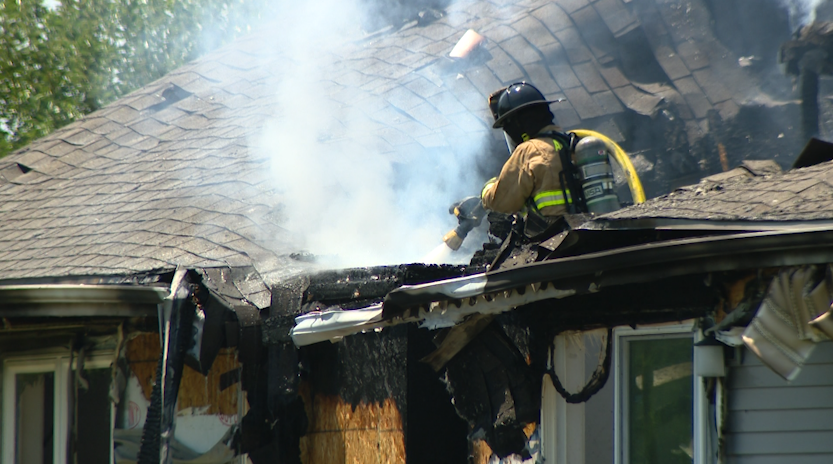 Ankeny fire department and multiple crews battle house fire in a South ...